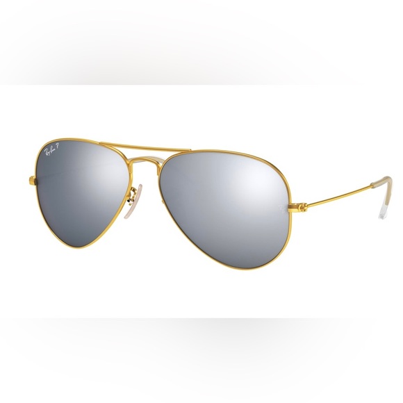 Ray-Ban | Accessories | Rayban Aviator Flash Lenses Silver With Gold ...